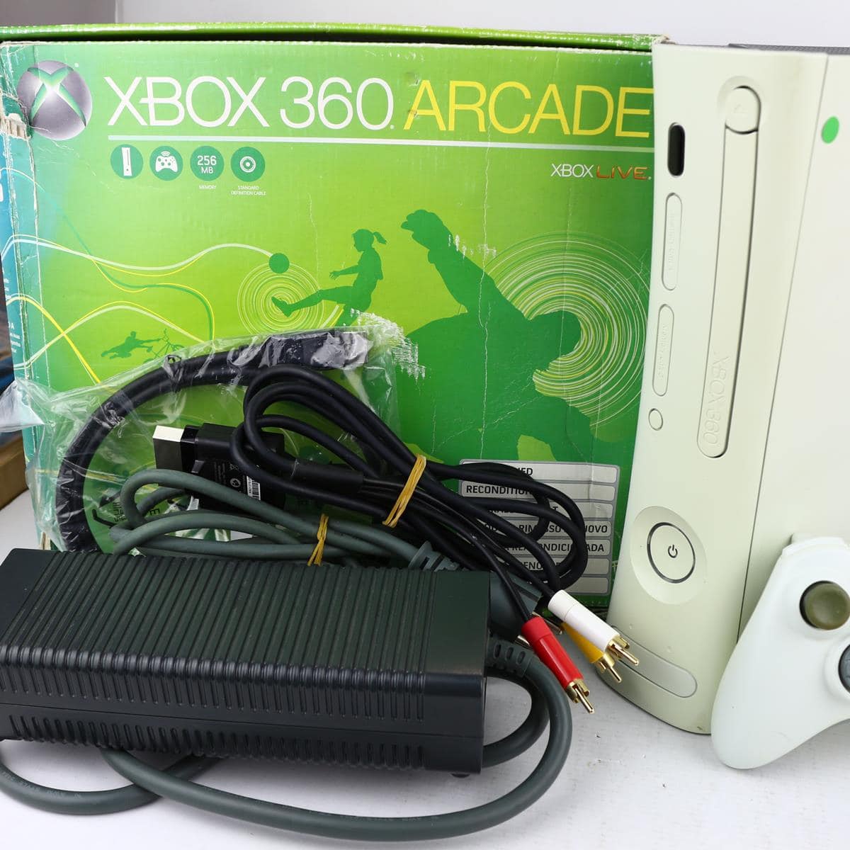 Xbox 360 Arcade Konsol (Hvid - Boxed)- WTS Retro - Køb her