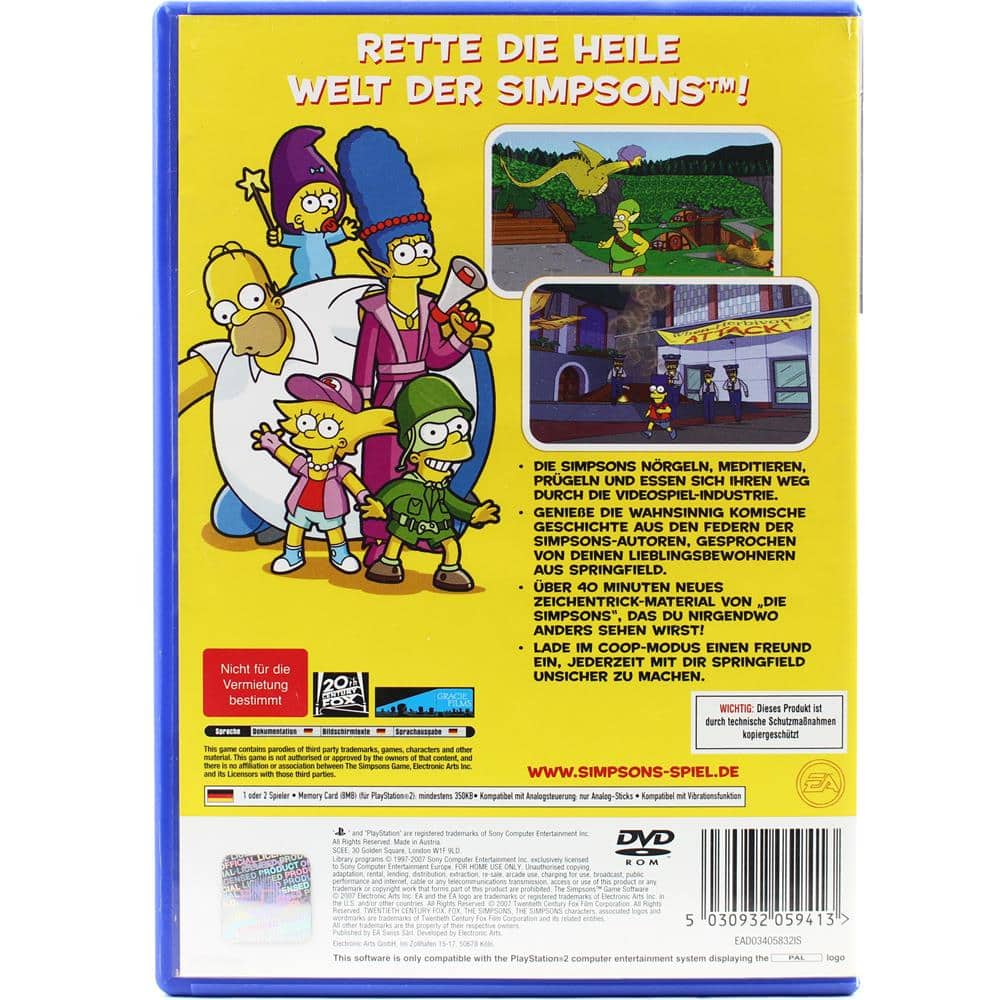 Die Simpsons: Das Spiel (PS2 - Tysk)