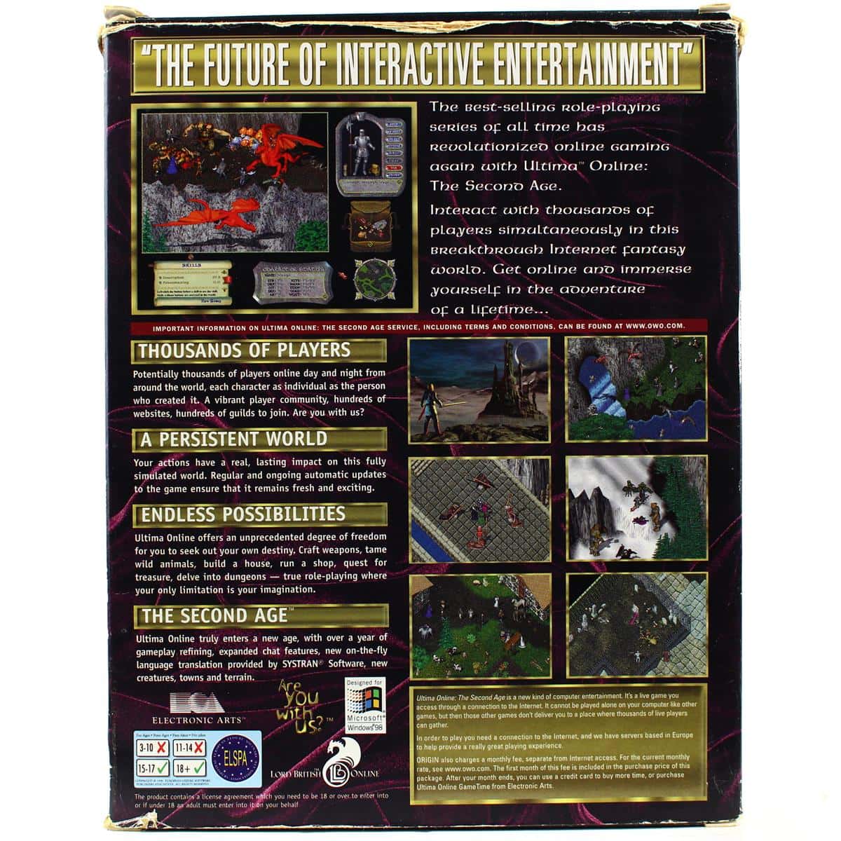 Ultima Online: The Second Age (PC Big Box) - WTS Retro - Køb spillet her