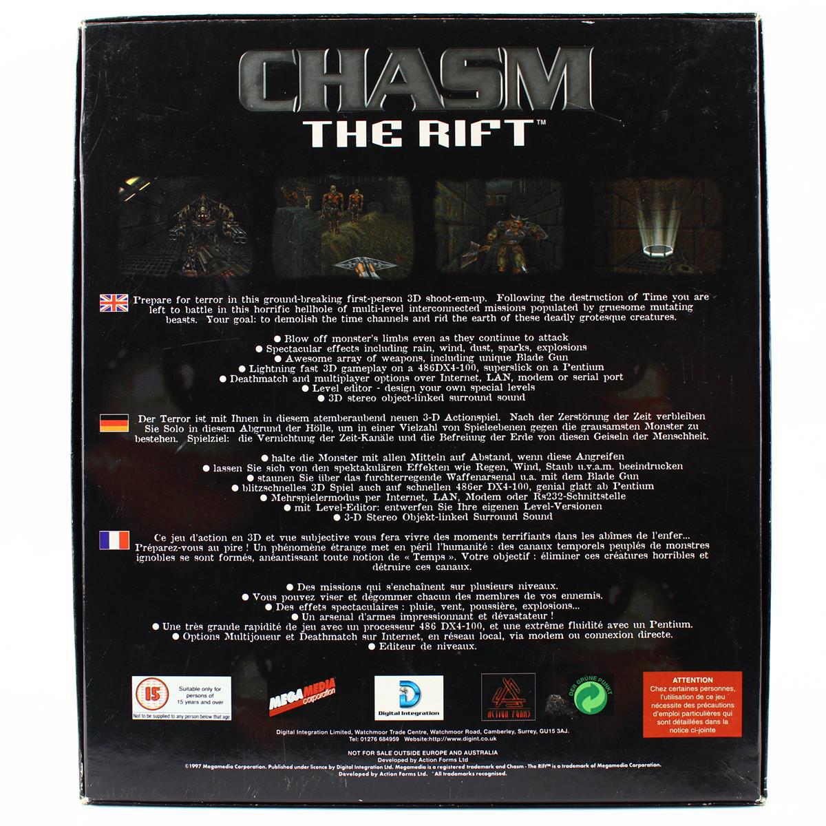 Chasm: The Rift (PC Big Box) - WTS Retro - Køb spillet her