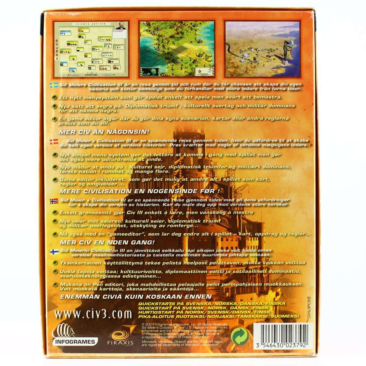 Sid Meier’s Civilization III (PC Big Box) - WTS Retro - Køb spillet her