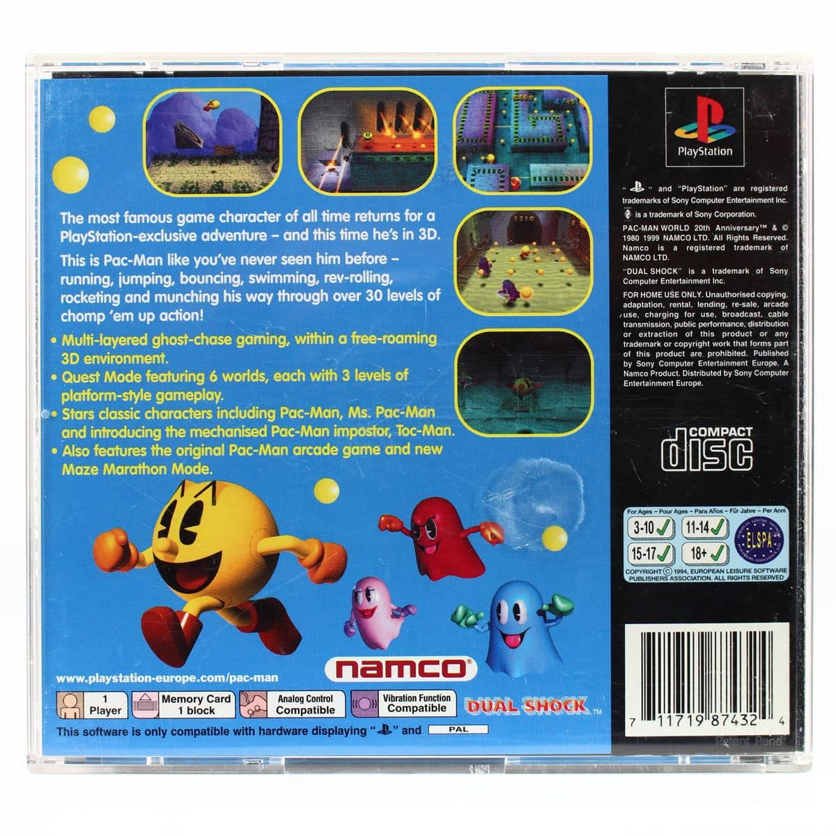 Pac-Man World (PS1) - WTS Retro - Køb spillet her