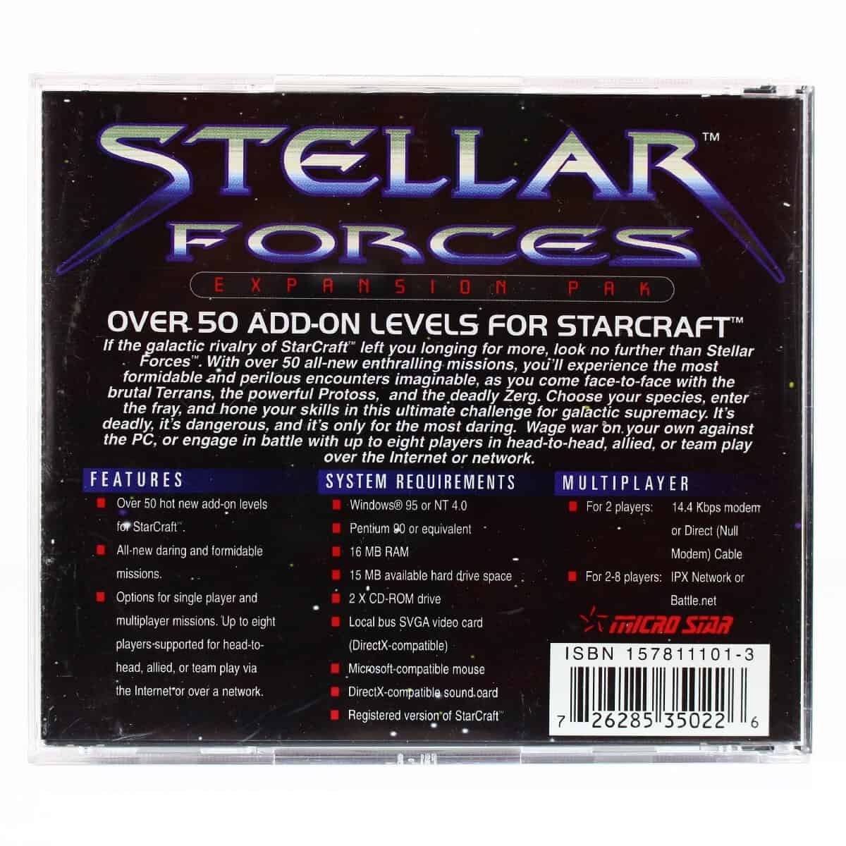 Stellar Forces Expansion Pak for Starcraft (PC Jewelcase) - WTS Retro ...