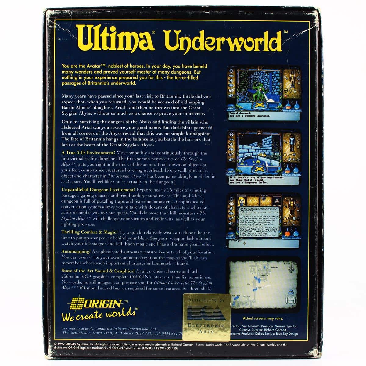 Ultima Underworld: The Stygian Abyss (PC Big Box) - WTS Retro - Køb ...