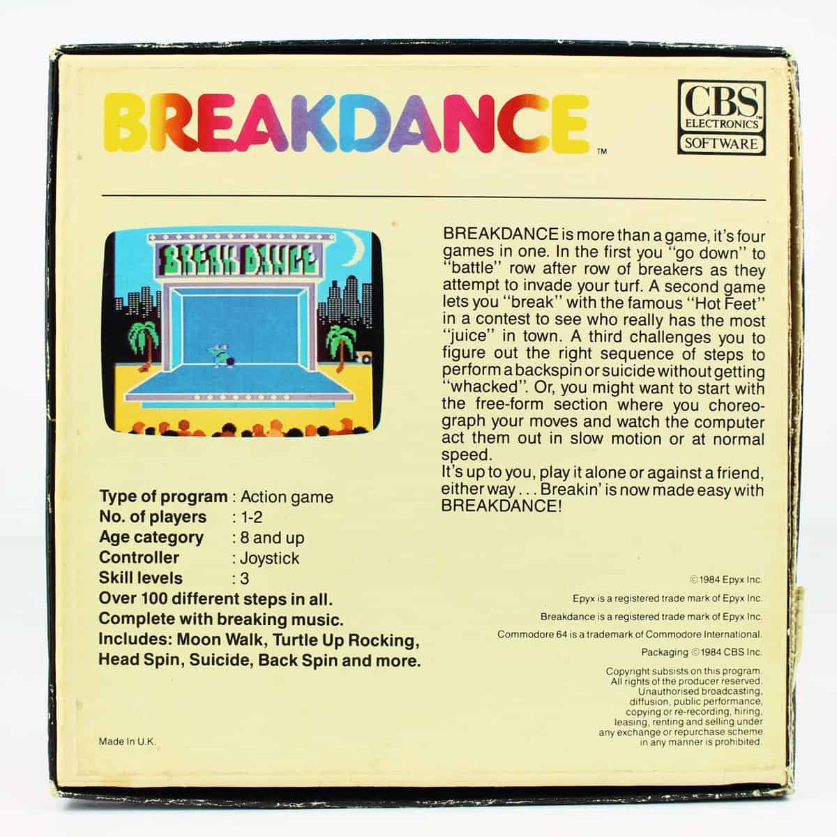 Breakdance (C64, Cassette - Epyx) - WTS Retro - Køb her