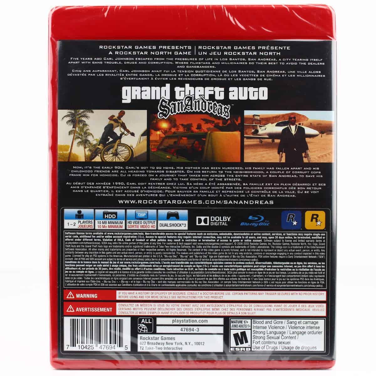 Grand Theft Auto: San Andreas (PS3 - Ny - US cover) - WTS Retro - Køb her
