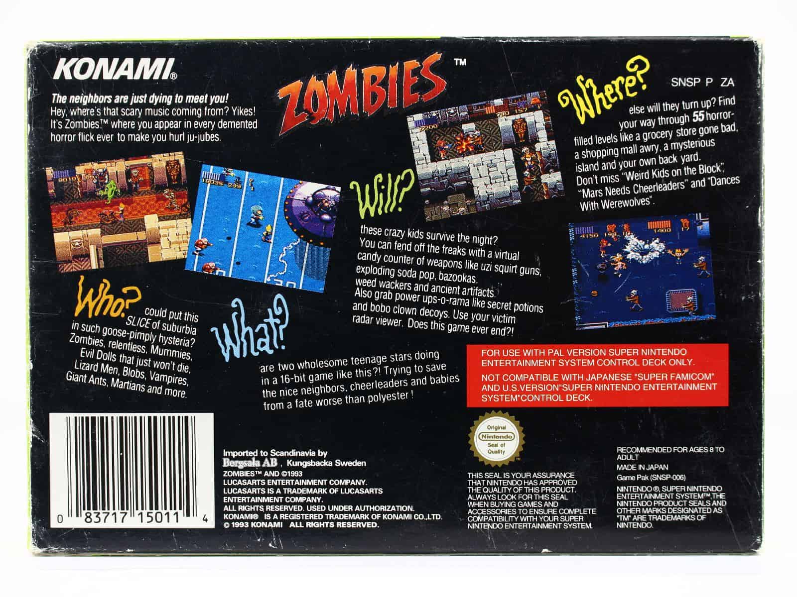 Zombies (SNES - Boxed - SCN) - WTS Retro - Køb spillet her